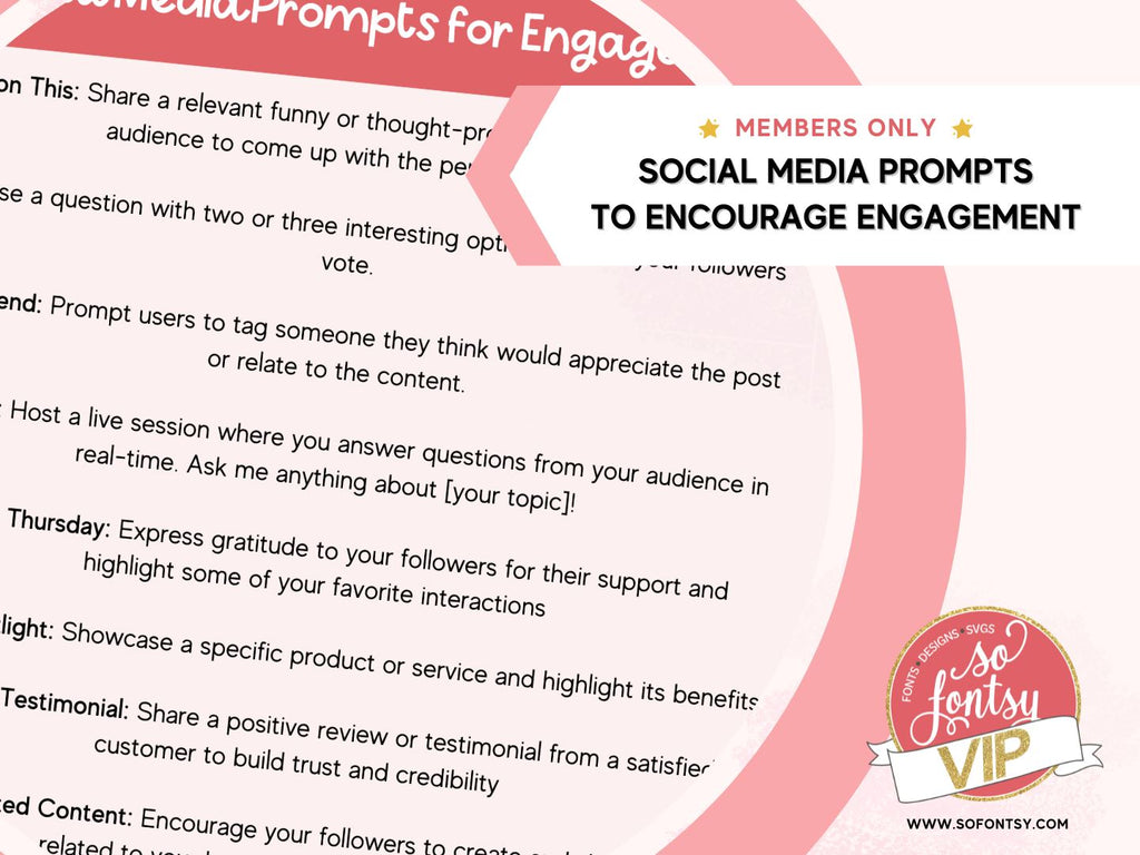 10 Social Media Prompts For Engagement - So Fontsy