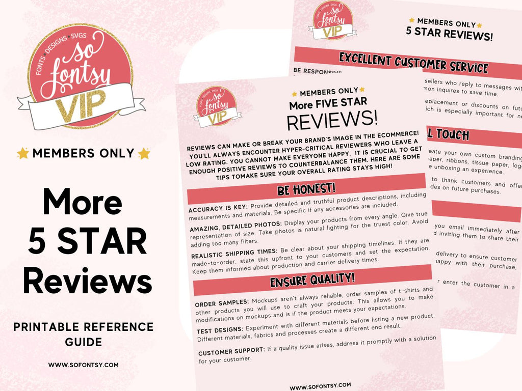 More FIVE STAR Reviews! - So Fontsy