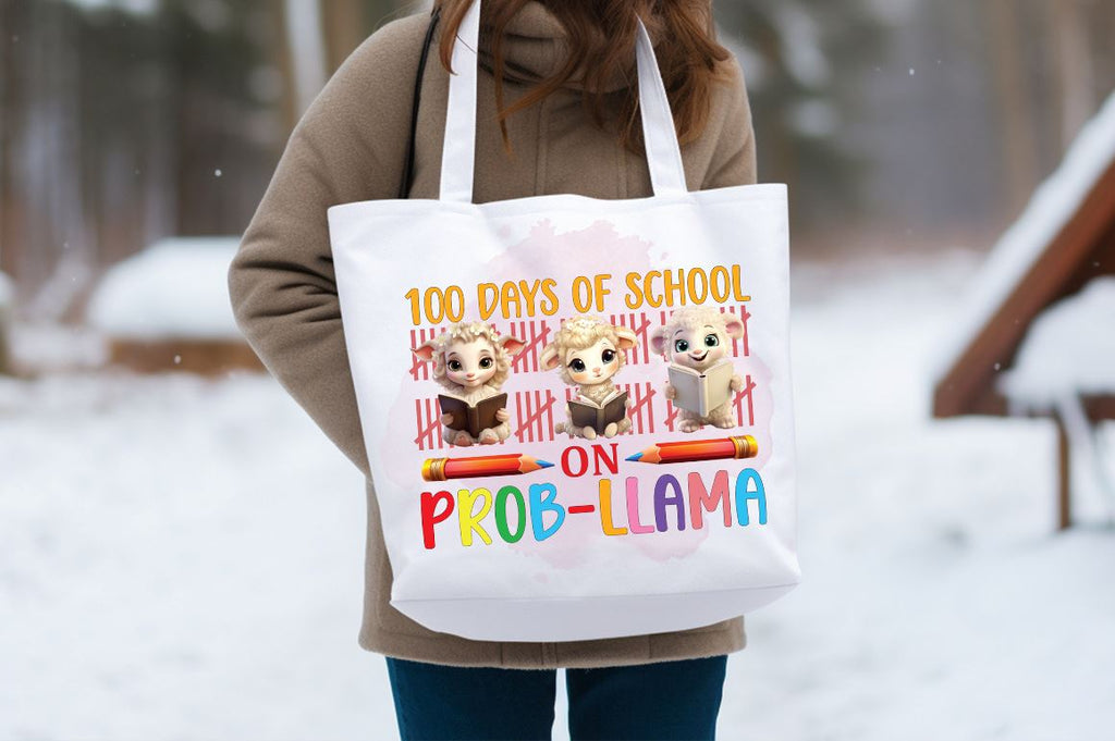 100 days of school on prob-llama PNG Design - So Fontsy