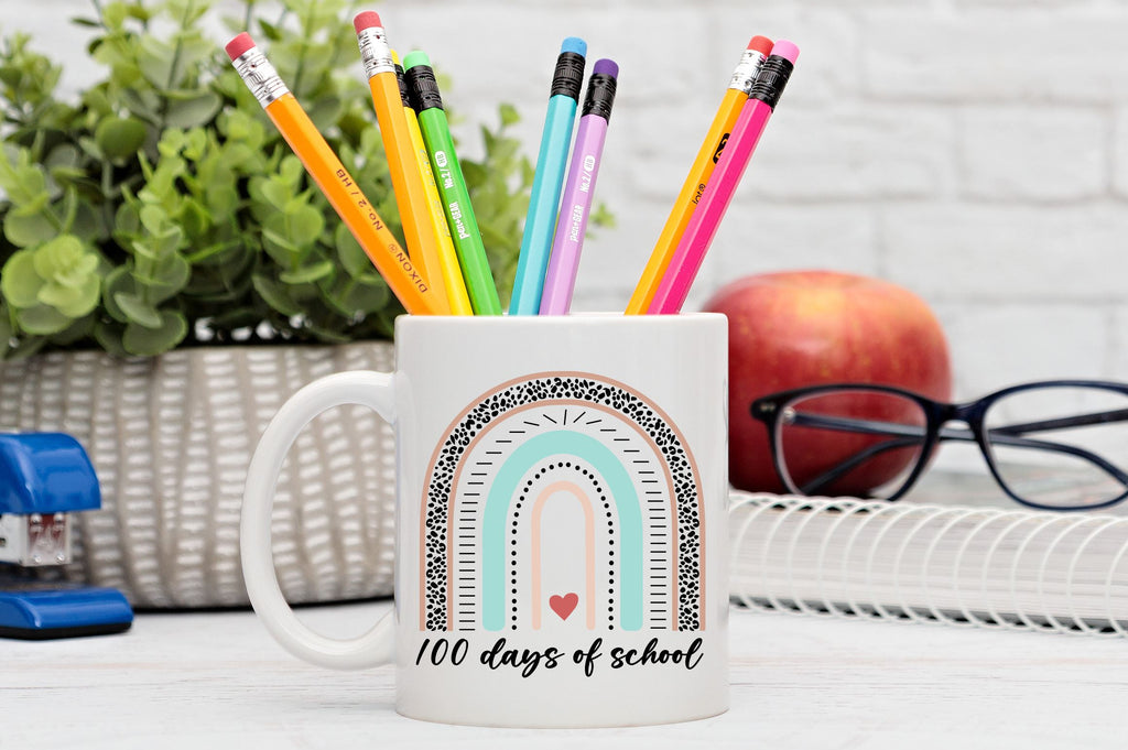 100 days of school rainbow SVG Design - So Fontsy