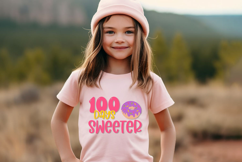 100 Days Sweeter | Donut SVG | 100 Days of School SVG - So Fontsy