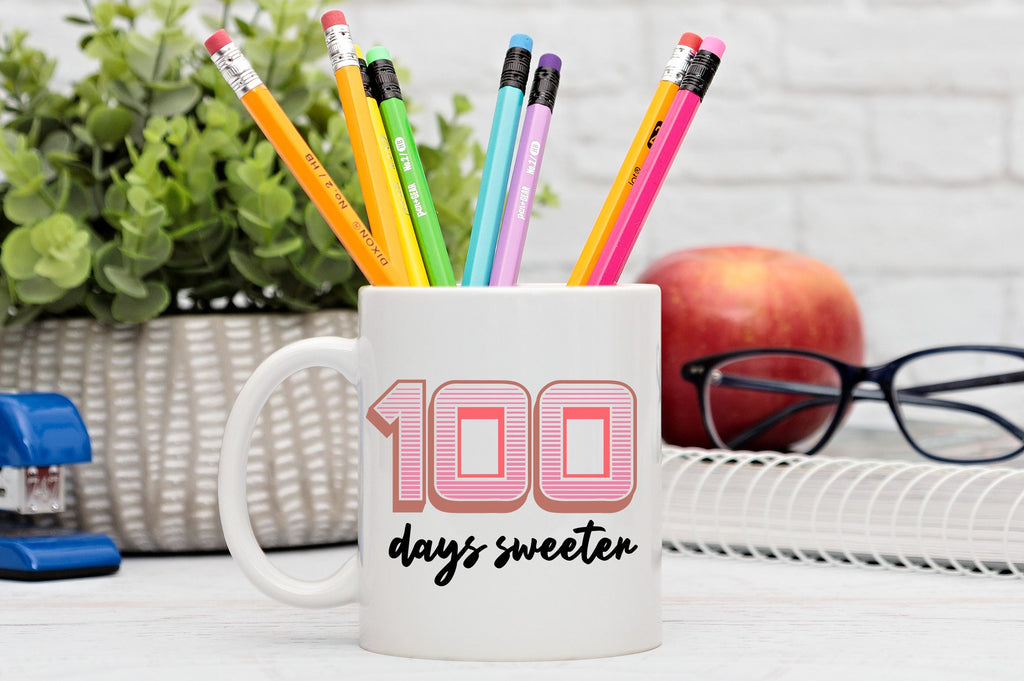 100 days sweeter svg Design - So Fontsy