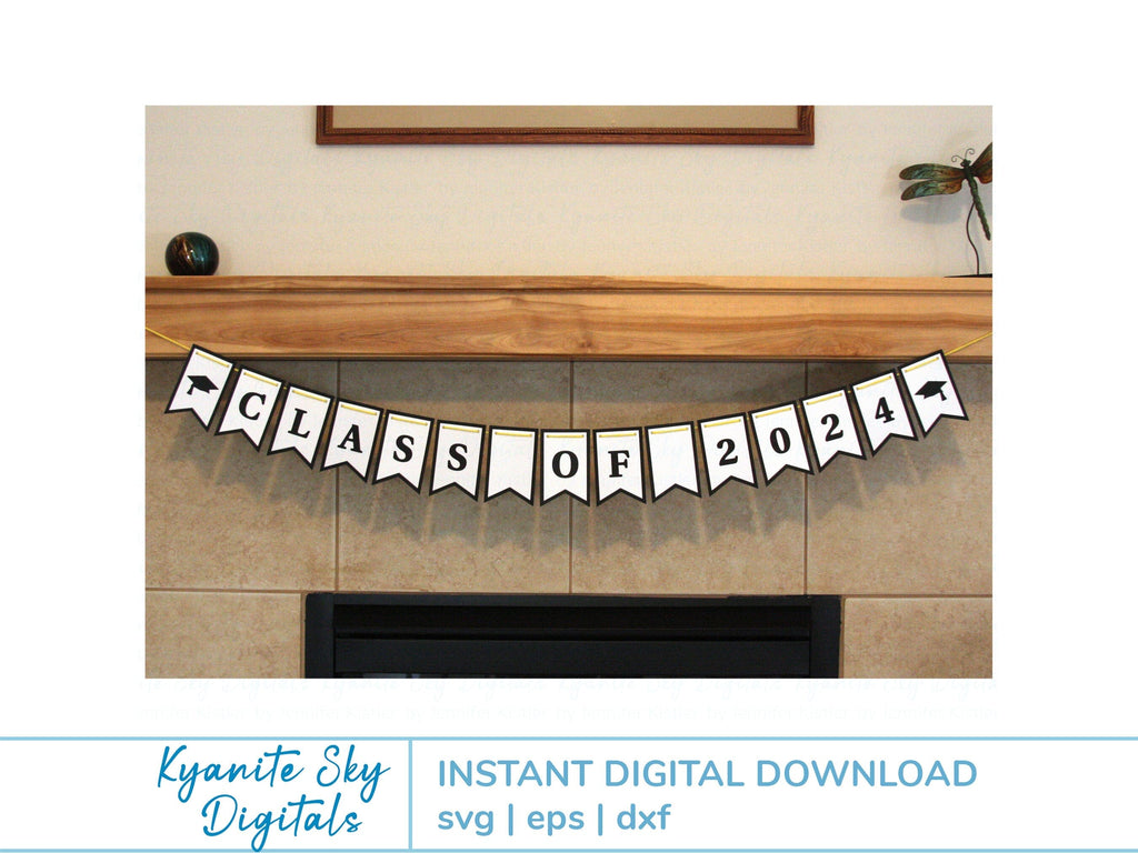 2 Banners: 2025 Senior Class, Class of 2025 graduation bunting SVG cut ...