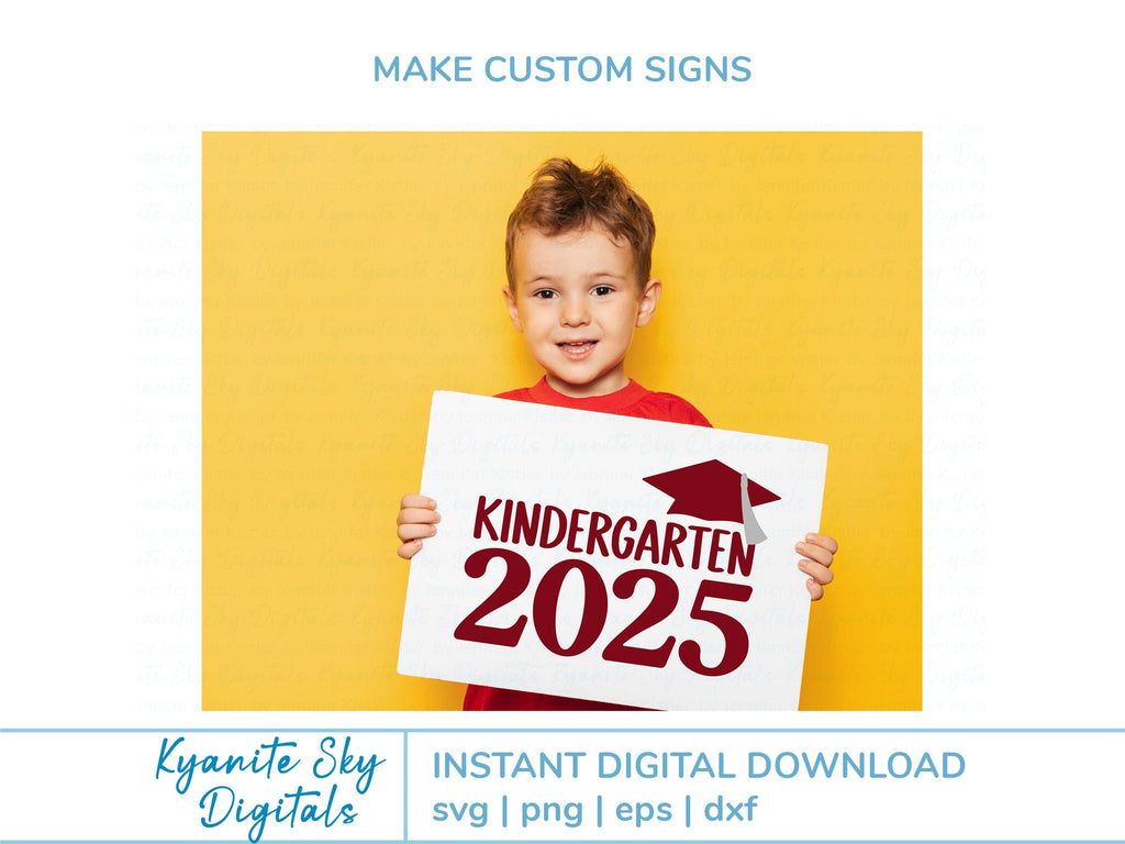 2025 Kindergarten Graduation SVGs cap and tassel clipart - So Fontsy