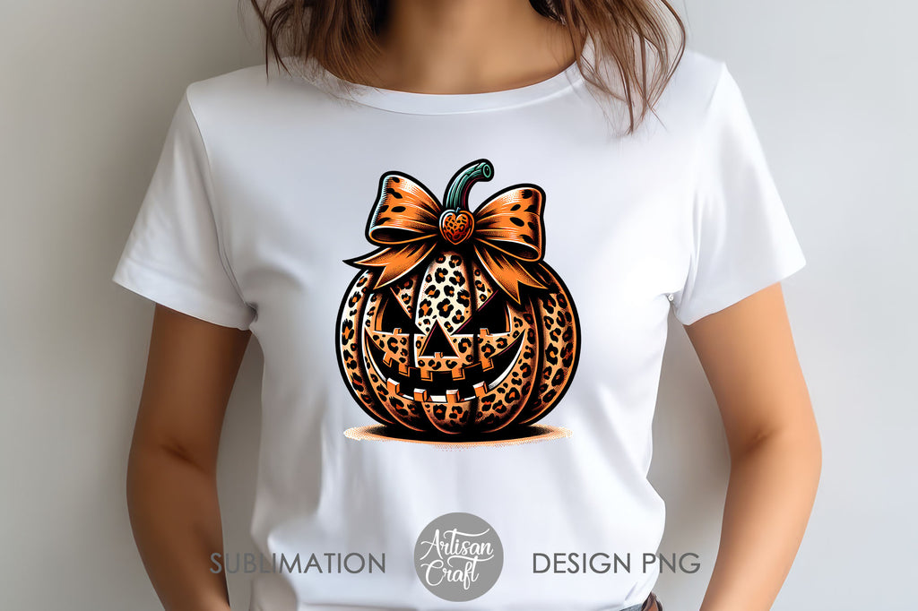 Jack o lantern pumpkin, coquette bow PNG | So Fontsy