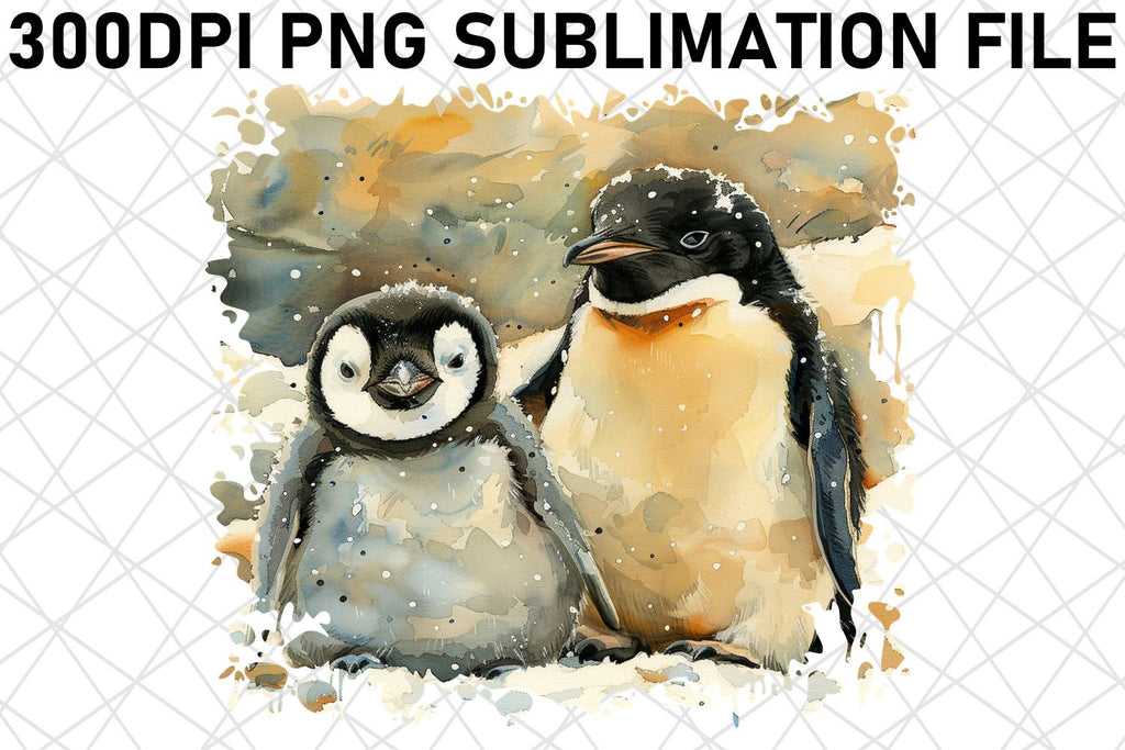 Adorable Watercolor Mother & Baby Animal Sublimation - So Fontsy