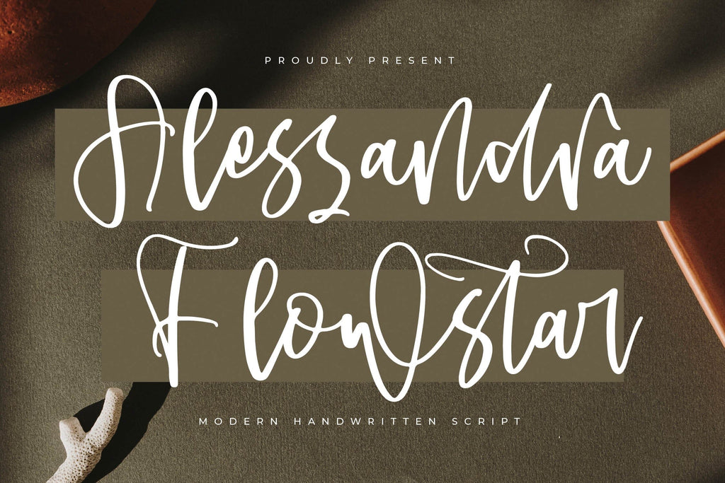 Alessandra Flowstar - Modern Handwritten Script - So Fontsy