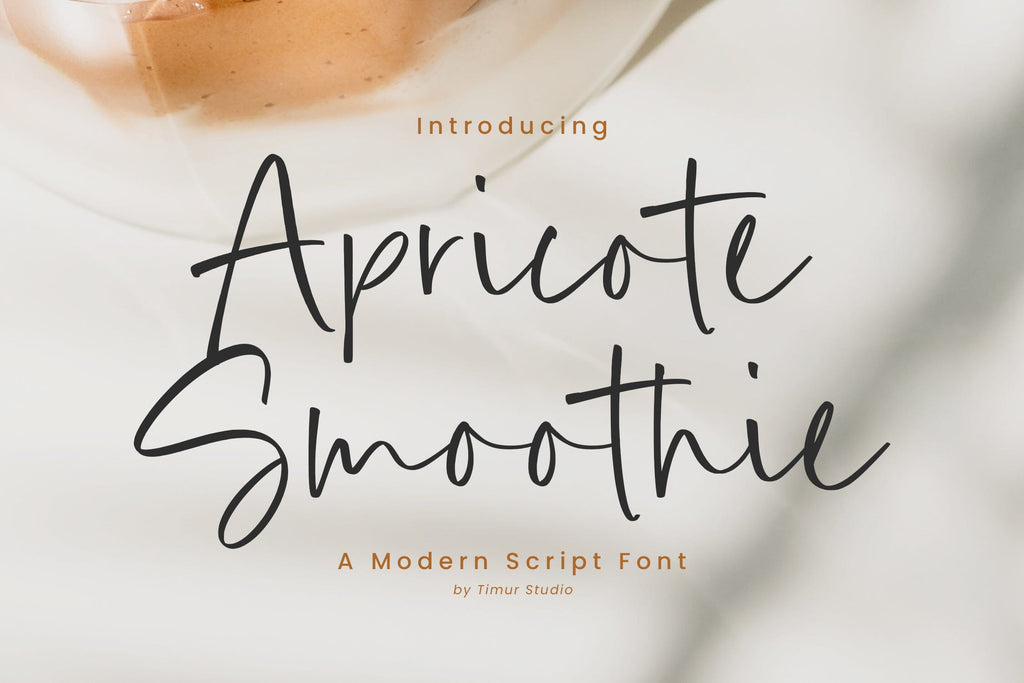 Apricote Smoothie - Modern Script Font - So Fontsy