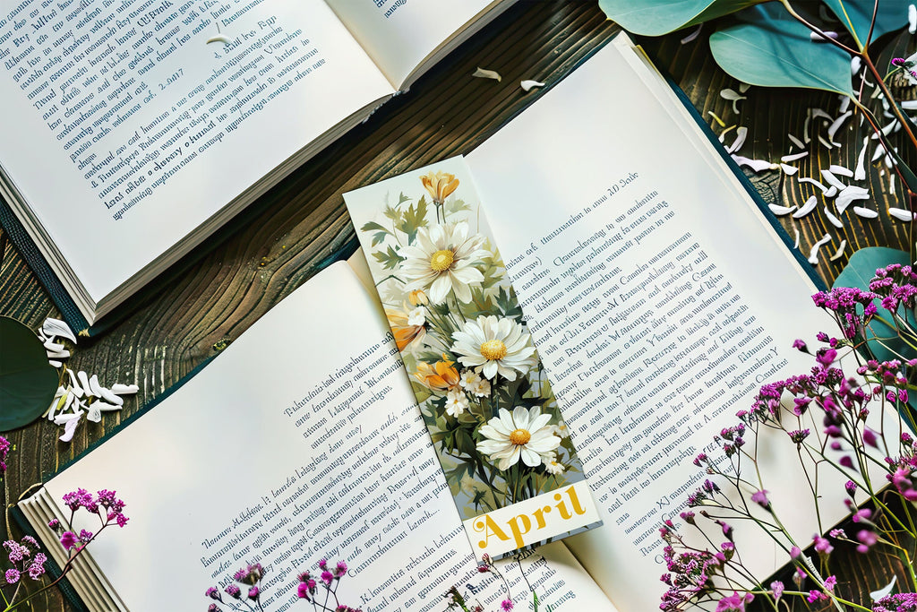 April Bookmark, Floral Bookmark, Daisy Bookmarks, Birthday Flower - So ...