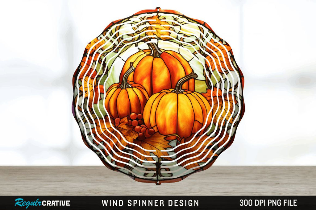 Autumn Pumpkins Wind Spinner Bundle Spinner Designs - So Fontsy