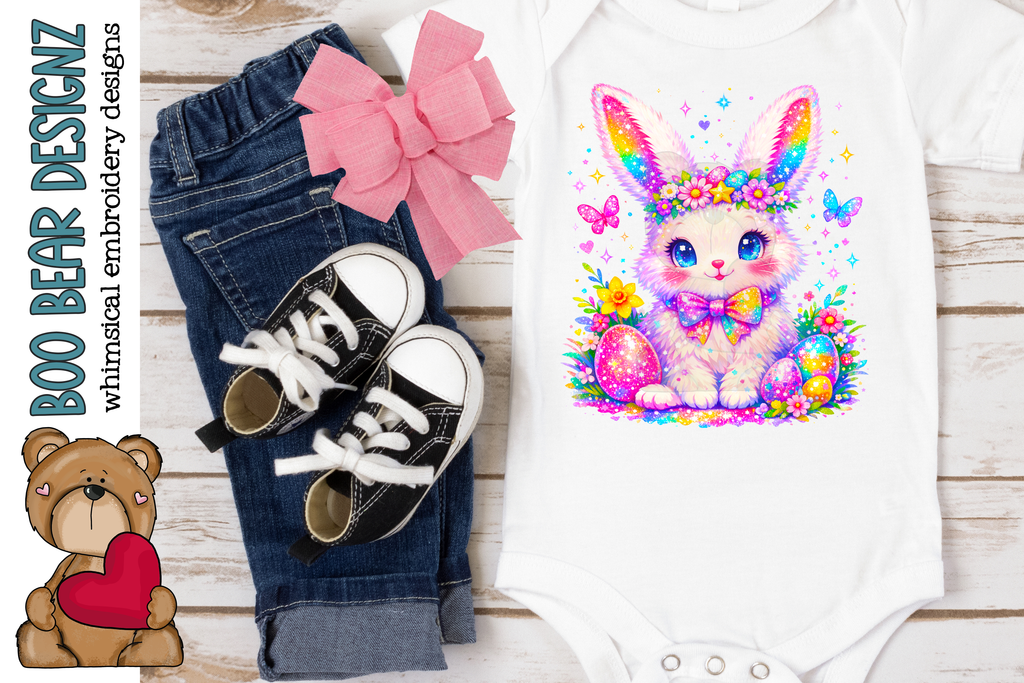 Rainbow Easter Bunny Clipart - So Fontsy