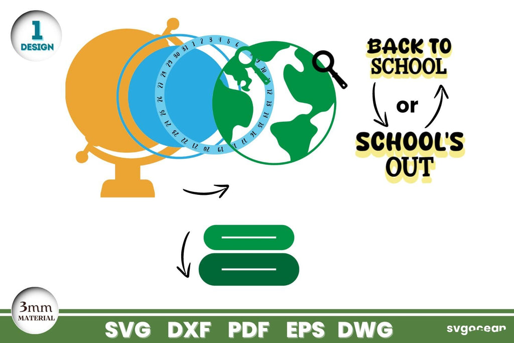 Back To School Countdown Laser Cut - So Fontsy