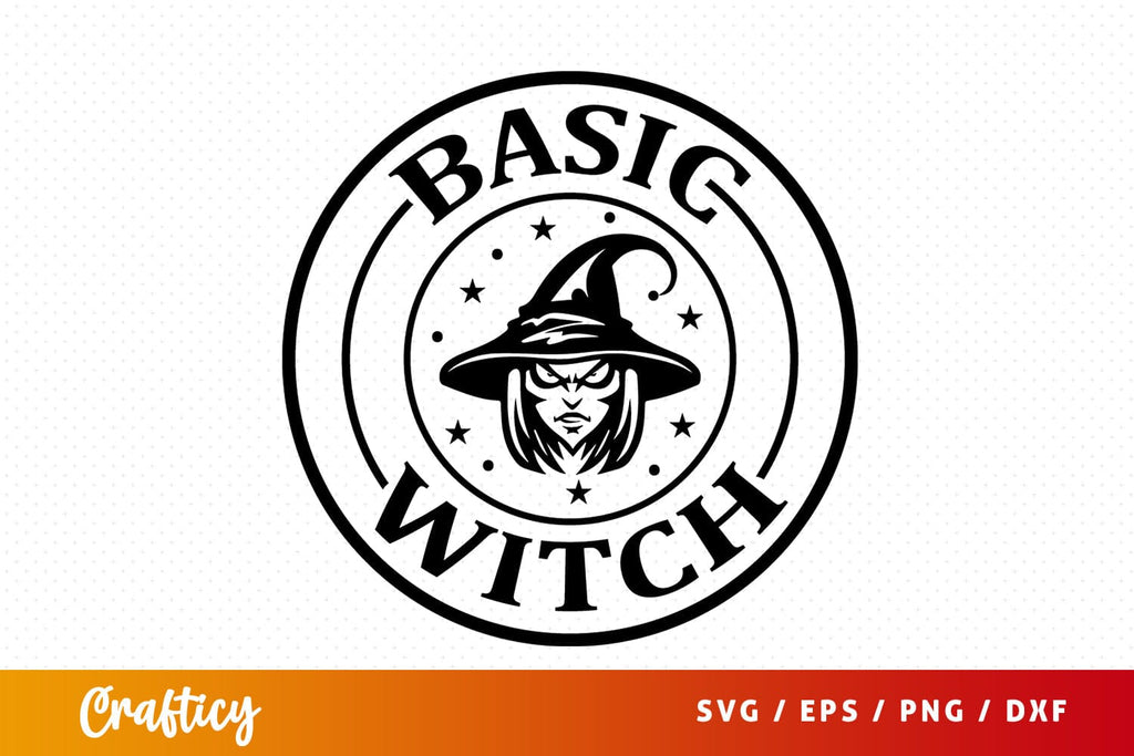 Basic witch SVG Design - So Fontsy