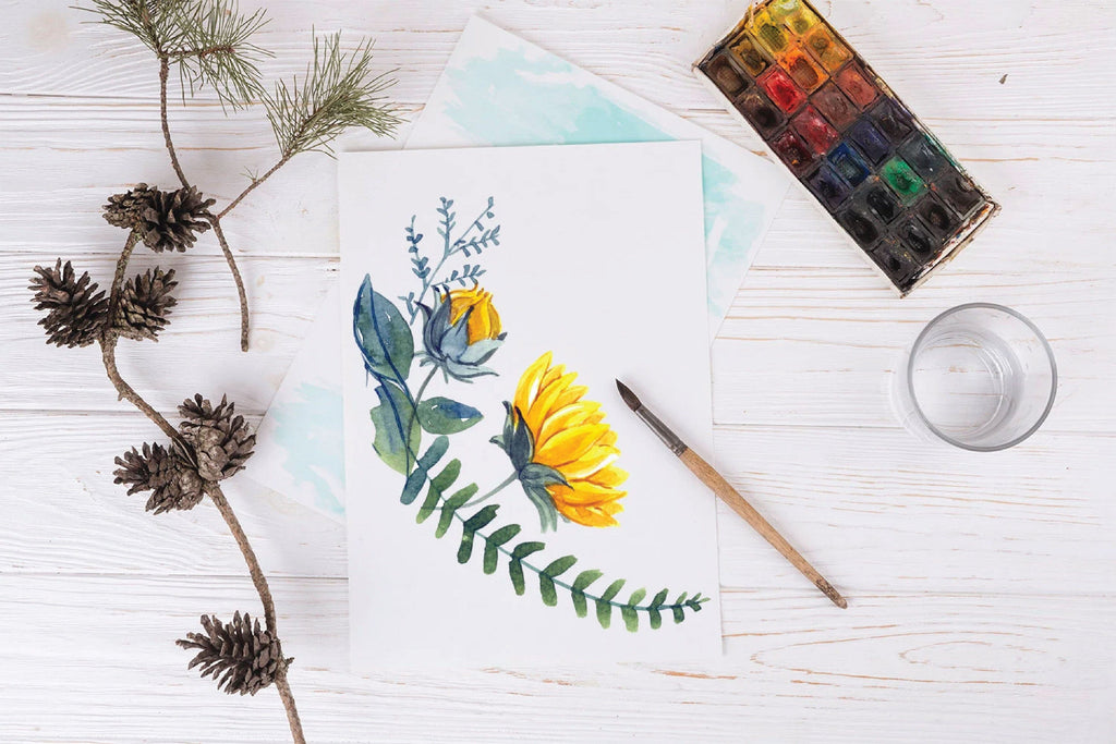 Beautiful Hand-Painted Sunflower Clip Art Bundle - So Fontsy