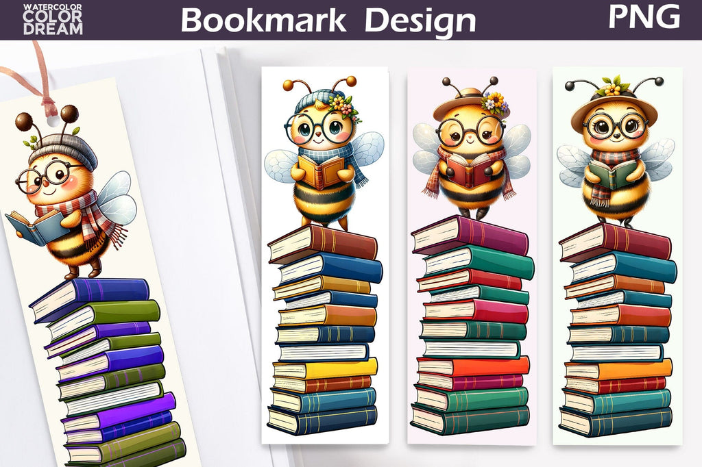 Bee Book Bookmark | Bee Reading Book Bookmark Printable - So Fontsy