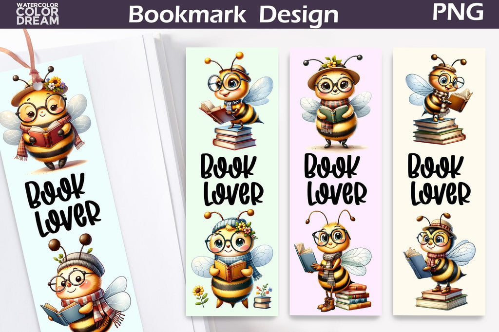 Bee Book Bookmark | Book Lover Bookmark Printable - So Fontsy