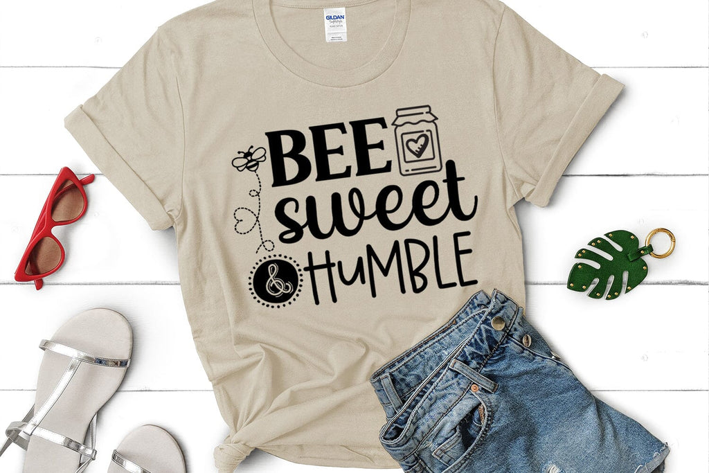 Bee Sweet and Humble I Bee Motivational SVG I Bee Home Decor - So Fontsy