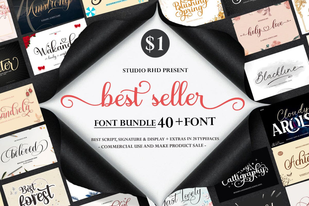 Best Seller Collection Font Bundles - So Fontsy