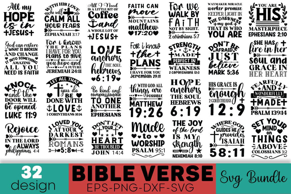 Bible Verse SVG Bundle - So Fontsy