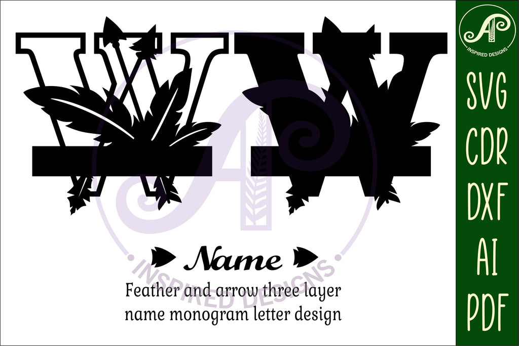 Boho Capital Monogram Letter W SVG - So Fontsy