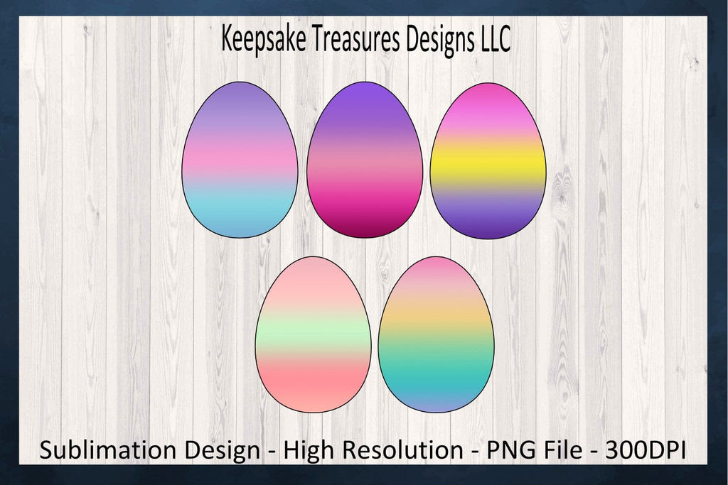 Bold Colorful Ombre Easter Clipart Set, Bunny and Eggs Clipart ...