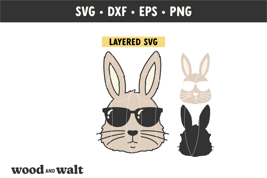 Bunny Sunglasses SVG | Boys Easter Bunny SVG - So Fontsy