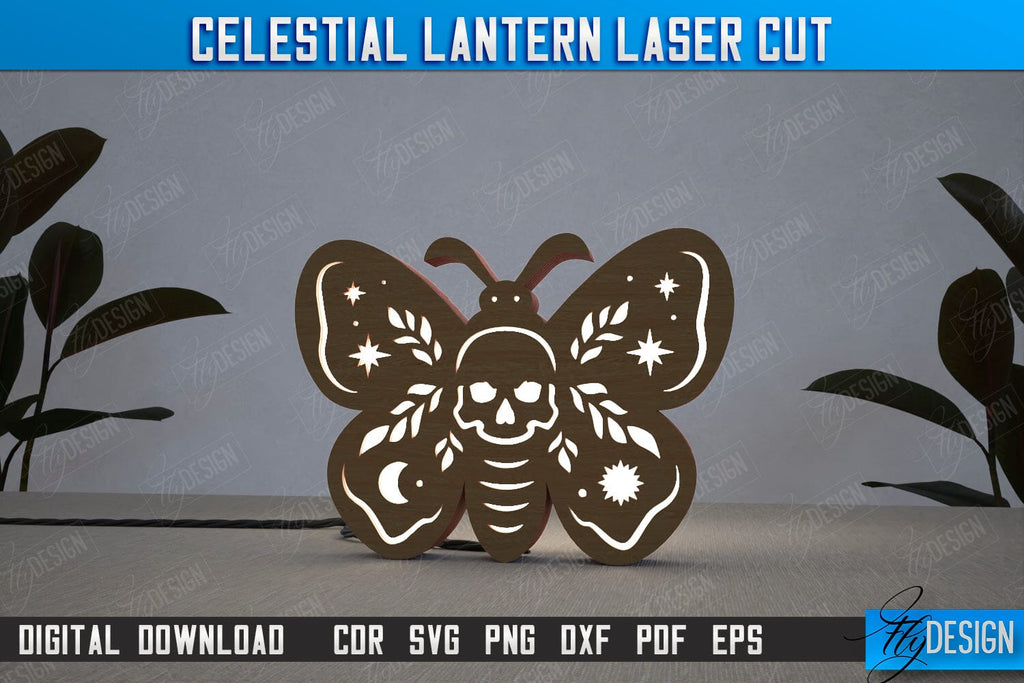 Celestial Lantern | Tabletop Night Light | Decorative Lantern | Table Lamp | CNC File - So Fontsy
