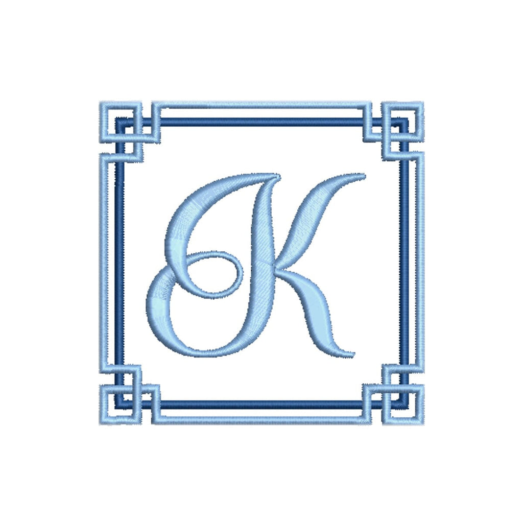 Chinoiserie Monogram Frame Embroidery Design - So Fontsy