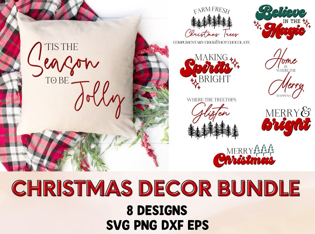 Christmas Decor Bundle - SVG PNG DXF EPS - So Fontsy