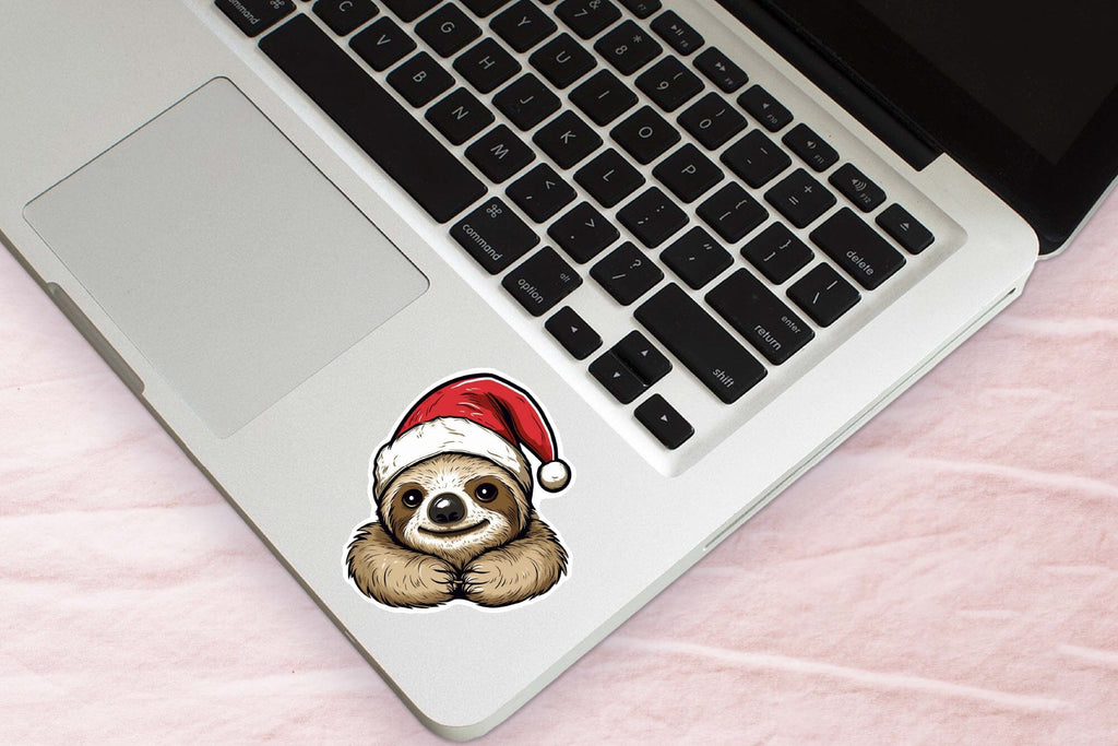 Christmas Sloth Stickers, Printable Christmas Sticker Sheet - So Fontsy