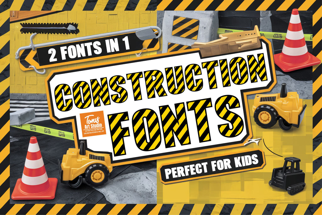 Construction Font SVG | Kids Alphabet | Under Construction - So Fontsy