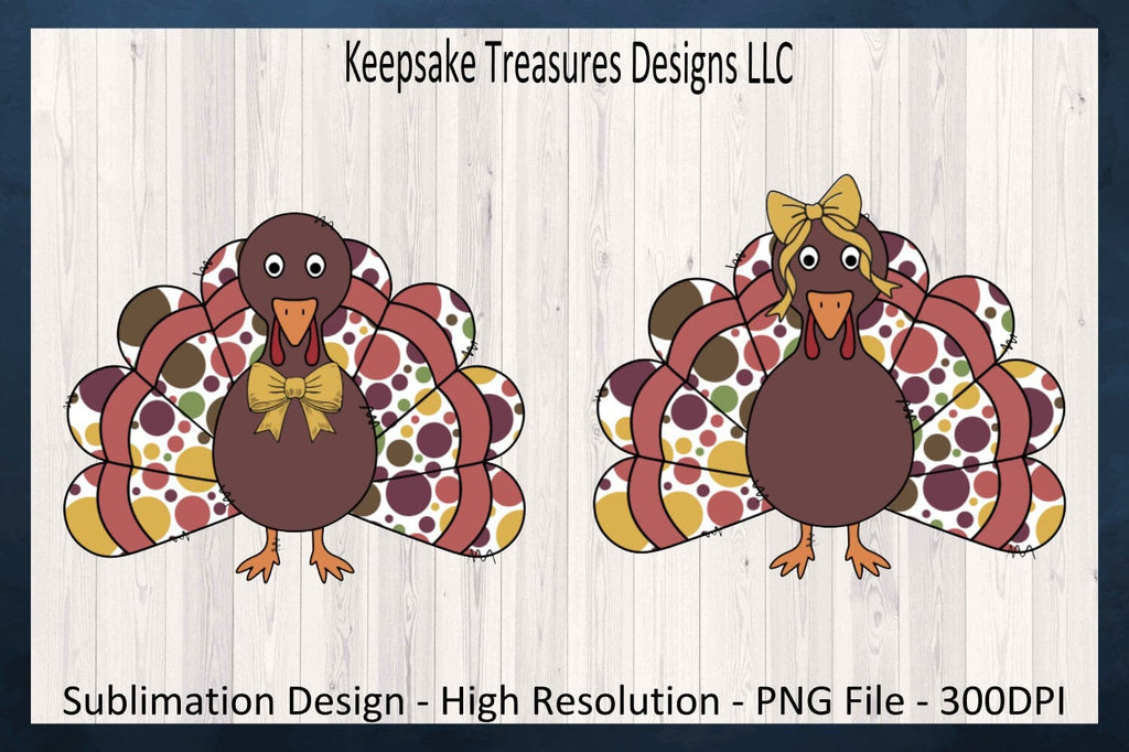 Cute Boy & Girl Turkey Set, Fall Illustration, Thanksgiving Turkeys ...