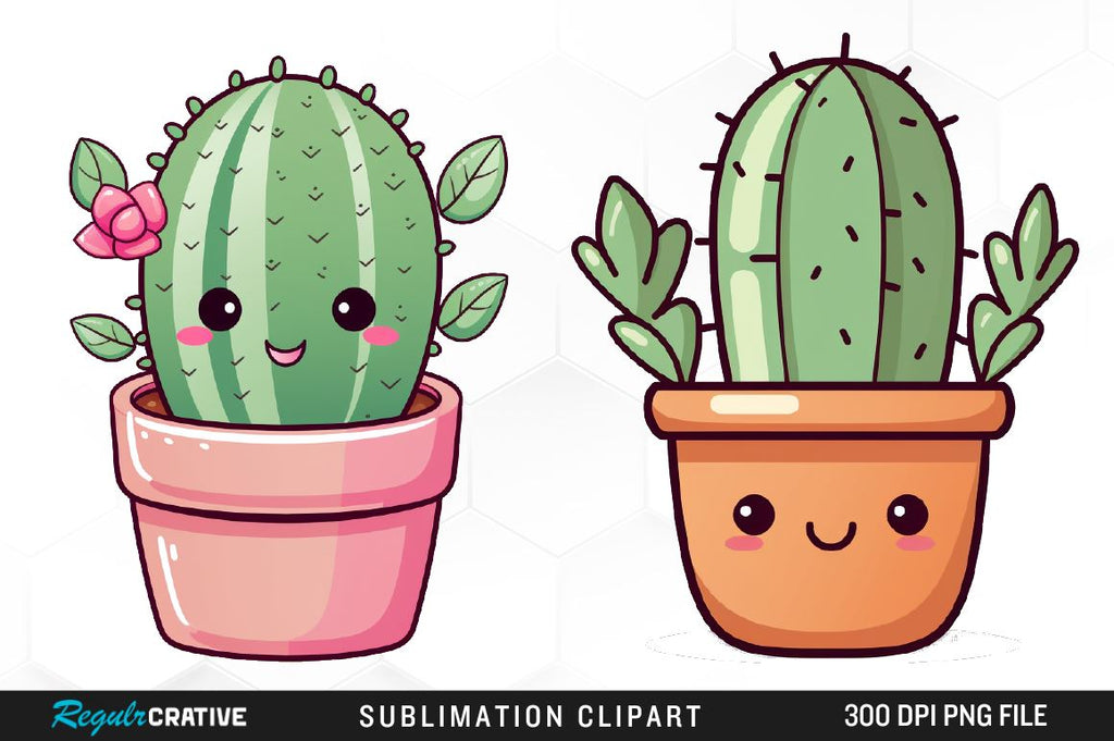 Cute Cactus Clipart Bundle - So Fontsy