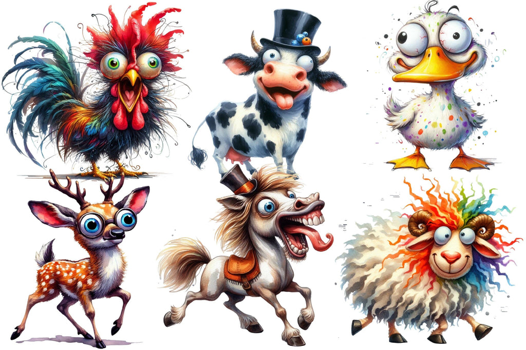Cute Funny Farm Animals Clipart Farm PNG - So Fontsy