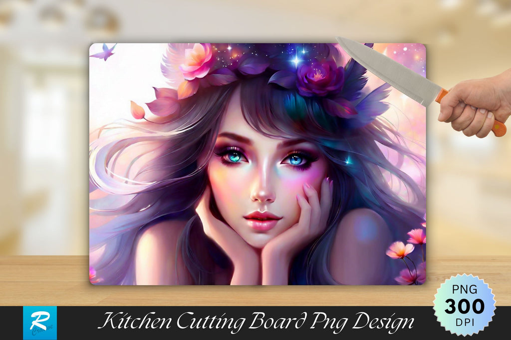 Cute Girl Cutting Board - So Fontsy