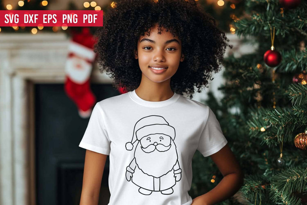 Cute Santa SVG | Christmas Santa Claus SVG file - So Fontsy