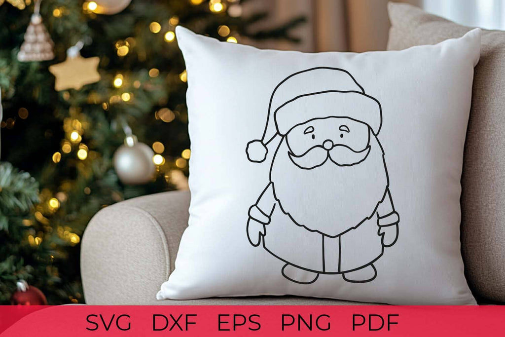 Cute Santa SVG | Christmas Santa Claus SVG file - So Fontsy