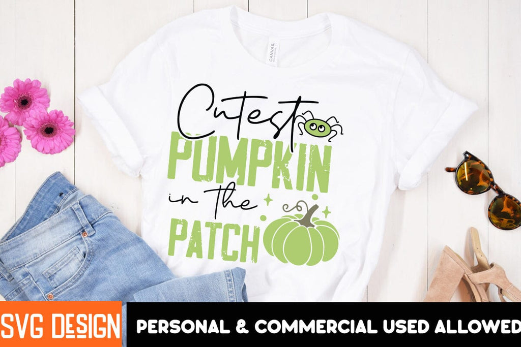 Cutest Pumpkin in the Patch SVG Cut File,Halloween Sublimation PNG ...