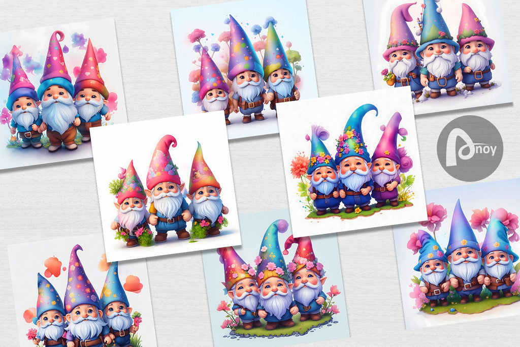 Digital Paper 3D Gnomes - So Fontsy