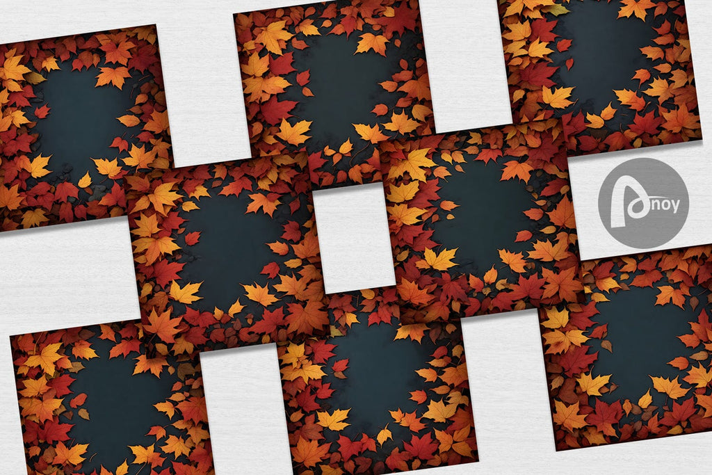 Digital Paper Autumn Leaves - So Fontsy