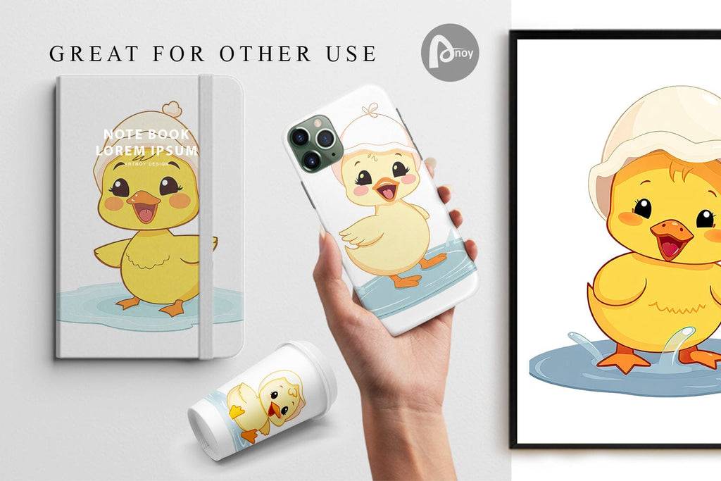 Digital Paper Baby Duck - So Fontsy