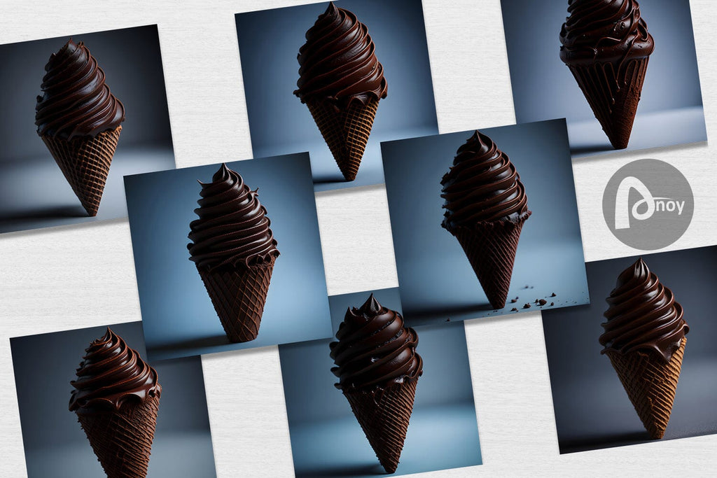 Digital Paper Chocolate Ice Cream - So Fontsy