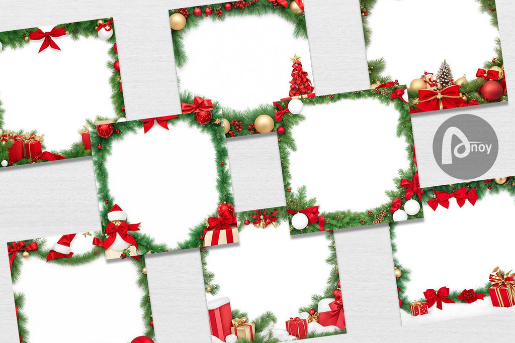 Digital Paper Christmas Border - So Fontsy