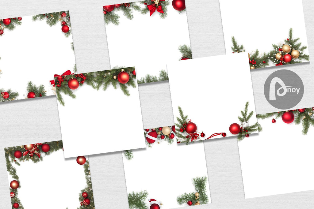 Digital Paper Christmas Frame - So Fontsy
