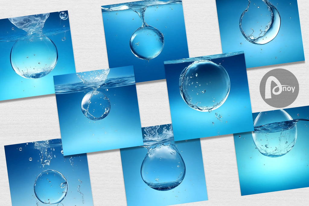 Digital Paper Floating Water Bubbles - So Fontsy