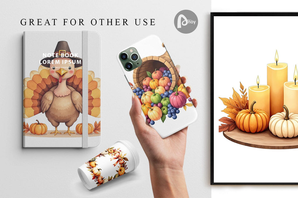 Digital Paper Grateful Gathering - So Fontsy