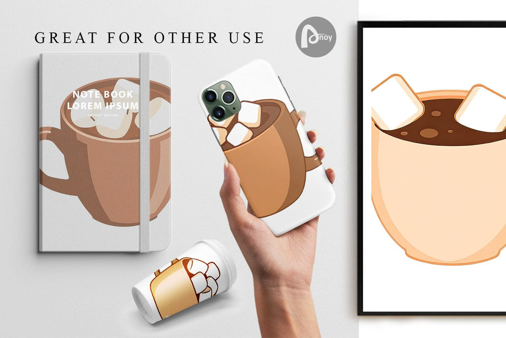 Digital Paper Hot Chocolate - So Fontsy