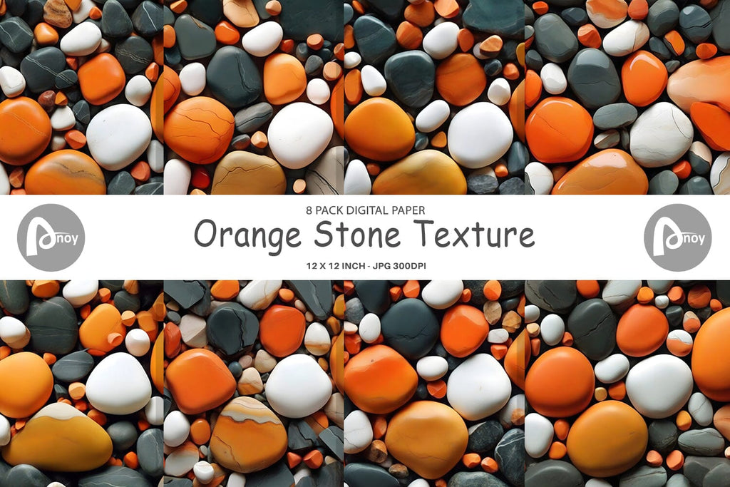 Digital Paper Orange Stone Texture - So Fontsy
