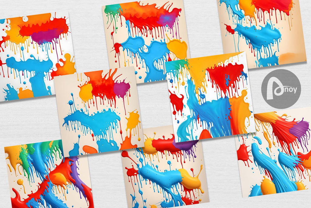 Digital Paper Paint Splatters - So Fontsy