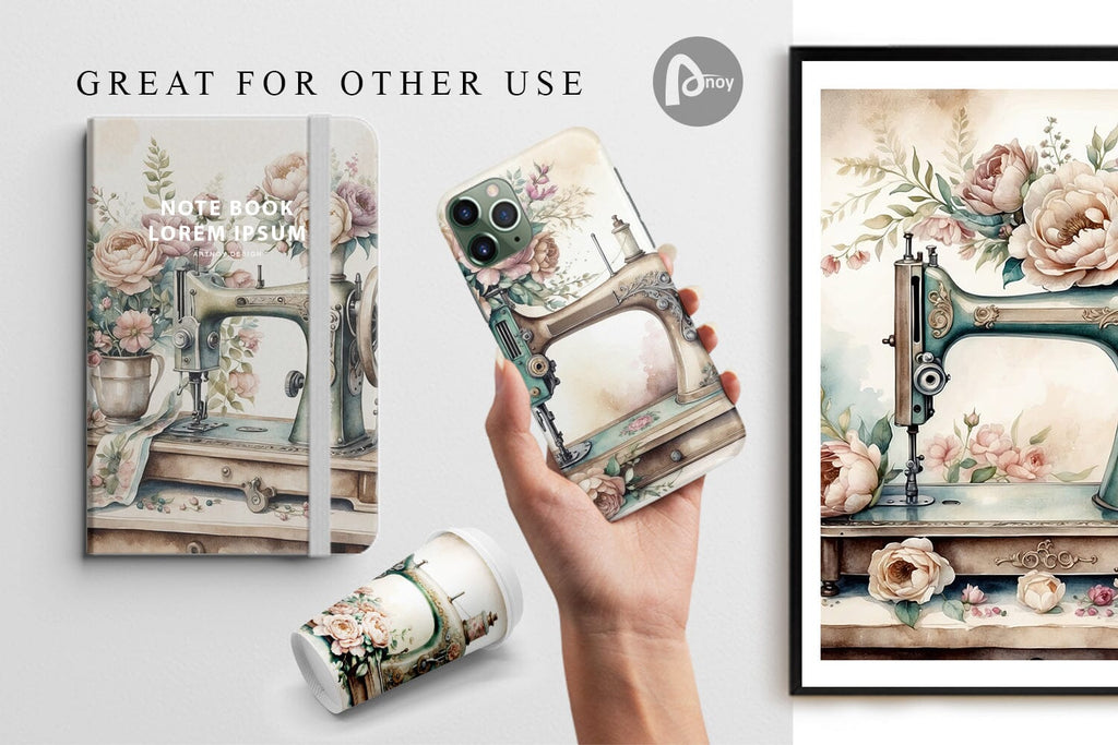 Digital Paper Sewing Machine - So Fontsy